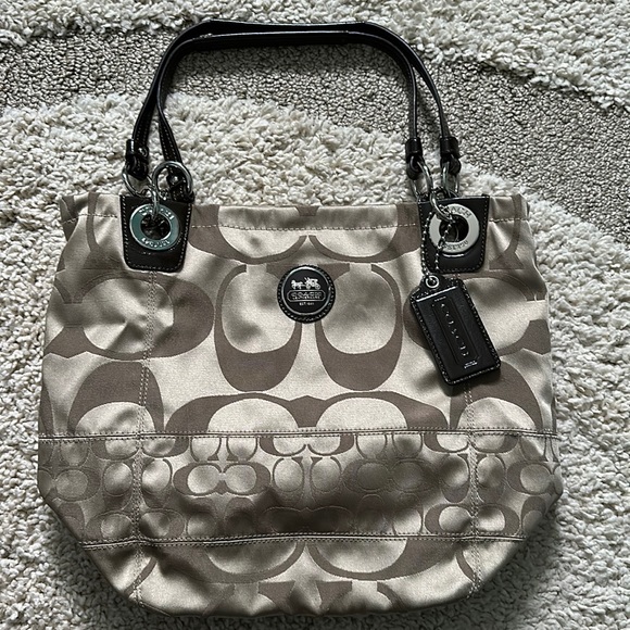Bags | Coach Signature Collection Tote Bag Made Of Woven Jacquard ...